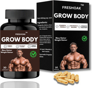 freshoak Grow Body I 100% Ayurvedic Weight Gainers/Mass Gainers ...
