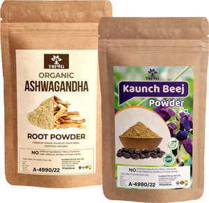 Trivang 100% Natural Ashwagandha and Black Kaunch Beej Powder 50g Combo ...
