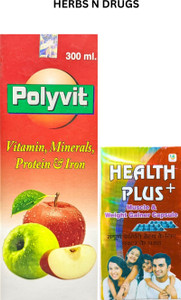 HERBS N DRUGS Polyvit Health Tonic 300ml & Health Plus 50 Cap For ...