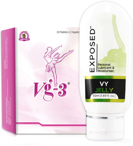 VG-3 Tablets & VY Jelly Lubricant | For Women | Intimate Health (24 ...