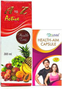 HERBS N DRUGS A TO Z Active Tonic 300ml & Health Aim Capsule For ...