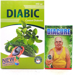Modern Herbo Diabic Syrup & Diacure Capsule For Control Diabetes (Pack ...