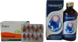 CAPRO MEMOCAP CAPSULE -100 CAPSULE AND MENTORICH SYRUP-200 ML (2 Items ...