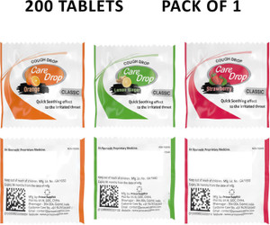 Care Drop Classic Lozenges Mix Flavor 200 Tablets Jar Price in India ...
