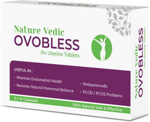 Nature Vedic Ovobless Uterine Capsules for PCOD/PCOS Problems - 30 Caps ...