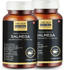 The Old Natural Salmega Triple Strength Salmon Omega-3 Fish oil Tablets ...