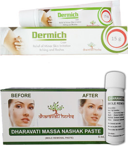 Dharavati Herbs Combo of Dermich Cream (15gm) and Massa Nashak Paste ...