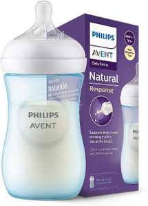 Philips Avent Natural Response Baby Bottle SCY903/21 | 1m+ age | Blue ...