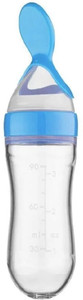 QinPin Mess-Free Feeding with Soft Silicone Spoon Feeder Bottle for ...