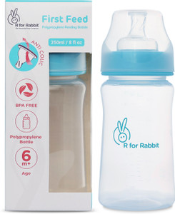 R for Rabbit Polypropylene First Feed Nipple Milk Bottle with Anti ...