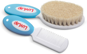 LuvLap Baby Comb with Rounded Tips & Hair Brush with Natural Bristles ...