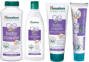 HIMALAYA Baby Powder, Massage Oil (2X100g) Rash Cream (20g) Baby Ceam ...