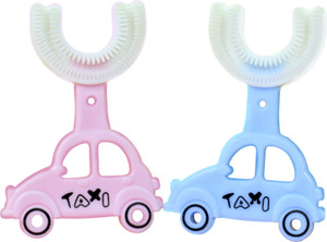 Koochie-Koo U Shaped Toothbrush for Kids, Round Brush, 360 Degree Oral ...