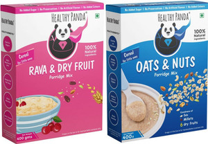 HEALTHY PANDA Oats & Nuts (400g)+Rava & Dry fruit Powder for baby food ...