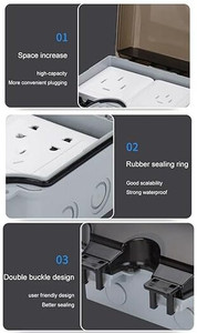 Magnusdeal Empty Outdoor Waterproof Double Plug Socket Box, -Buy ...