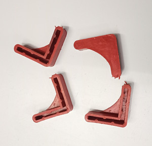 DVYA Plastic Angle Iron Foot Pad (L Shaped) 4 Pcs ( Red ) -Buy Edge ...