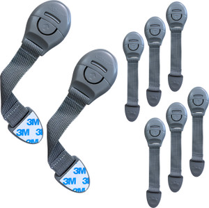 KidDough Safety Locks Child Safety Lock - 8 Grey Locks -Buy Cabinet ...