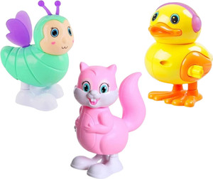 TRU TOYS Key Operated Wind Up Jumps Moves Rotate Animal Bird Toy, Pack ...