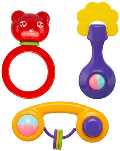 ZOROW 3 pcs Phone Rattle Toys Combo for Babies Non-Toxic Plastic ...