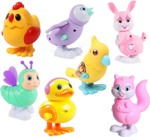 ZUNBELLA 3 Pcs Cute Jumping Bird Wind Up Toys Key Operated Colorful ...