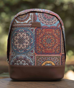 ZOUK Multicolor Mandala Print Dome Daypack 12 L Backpack Multicolor ...