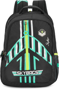 SKYBAGS Polyester 34L Riddle School Backpack Black 34 L Backpack Black ...