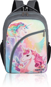 newtal Girls Grey Unicorn School Bag 30 L Backpack grey - Price in ...