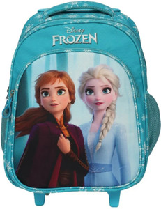 DISNEY Frozen Trolley Backpack with 2 Wheels (Turquoise Blue) Kids ...
