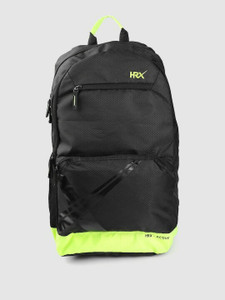 HRX by Hrithik Roshan Unisex Black Brand Logo Lifestyle Backpack 23 L ...