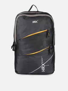 HRX by Hrithik Roshan Unisex Black Solid Multiutility Laptop Backpack ...