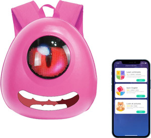 REDHORNS For Kids Children's School Bag With LED Eye DIY Screen ...