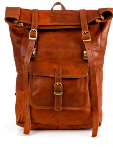 ARTISANS CREATION Unisex Backpack Vintage Leather Backpack Tan Color ...