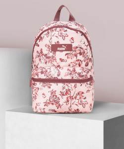 PUMA Core Pop Backpack 12 L Laptop Backpack Rose Dust-floral AOP ...
