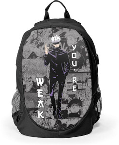 Flexible Solution Anime Jujutsu Kaisen Gojo You're Weak 25 L Backpack ...