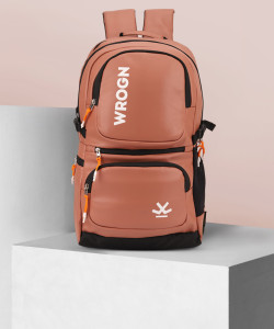 WROGN BP/REXINE/1500/BEIGE-BLK CHAIN-35L 35 L Backpack BEIGE-BLK CHAIN ...