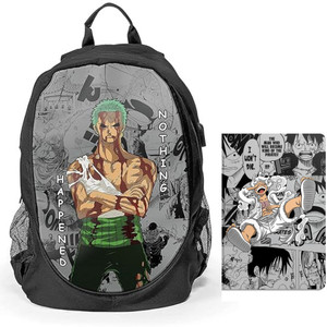 Flexible Solution Anime Zoro Nothing Happened Backpack + Luffy Gear 5 ...