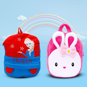 SPIRITED School Plush Bag Frozen & Konggi Rabbit Soft Cartoon Baby Boy ...