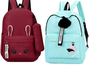 HouseOfCommon Travel Backpacks 15 L Backpack Maroon, Blue - Price in ...