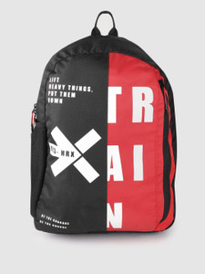 HRX by Hrithik Roshan Brand Logo Backpack 23 L Backpack Black - Price ...