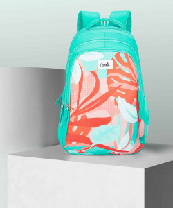 Genie School Bag for Girls. Teal backpack for women. More Volume, 3 ...
