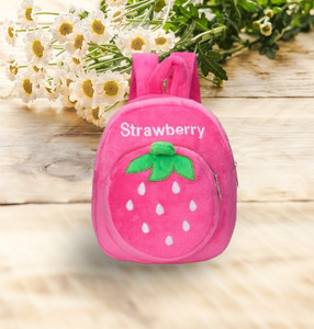 Products beurau Pink Strawberry Cute Kids Backpack | Plush Strawberry ...
