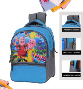 facto luggage Blue motu patlu 30 Liter Pre-School ForNursery (LKG/UKG ...