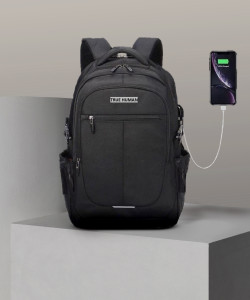 True Human Cooper backpack with USB charging Port Laptop bag , office ...
