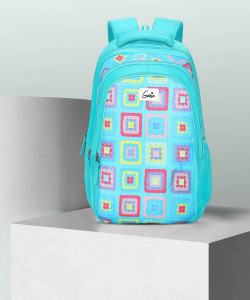 Genie Amy School Bag for Girls, 17 inch. Teal colour Backpack for Women ...