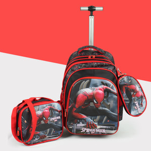 MARVEL Novex Spider Man 17" Kids Backpack Trolley Bag with Lunch Box ...