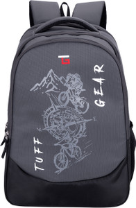 Tuff Gear PINNACLE Grey School Bag with Rain Cover 28 L Backpack Grey ...