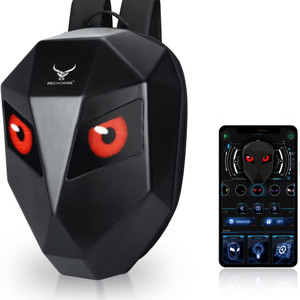 REDHORNS For Motorcycle Riding LED Eye Backpack DIY Programmable Color ...