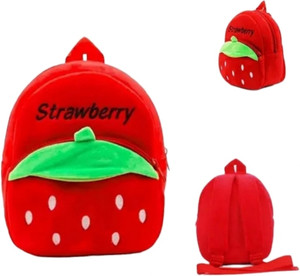 GkEnterprieses Strawberry Print School Bag Cartoon Backpacks 10 L ...
