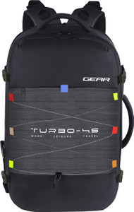 Gear Turbo Travel 45 L Laptop Backpack Black White - Price in India ...