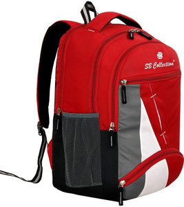 SBCOLLECTION 30L Medium TRI-color Grey REDLaptop Backpack Unisex ...